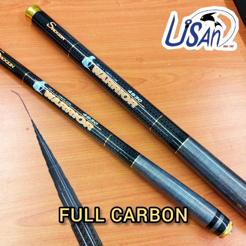 SHOGUN WARRIOR 3.9m - 7.2m FULL CARBON POLE ROD/ JORAN PANCING ...