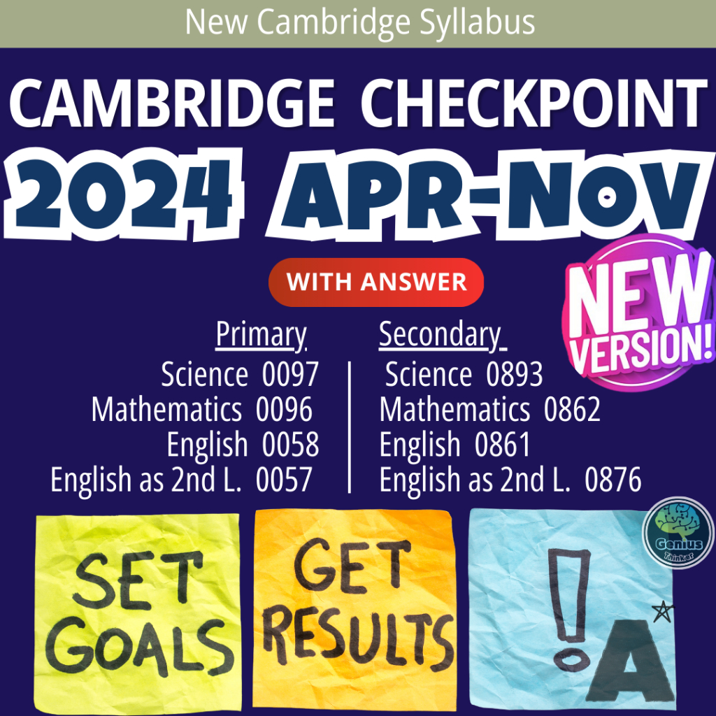 3 New 2024 Oct/Nov Cambridge Checkpoint Past Year Paper + Mark Scheme ...
