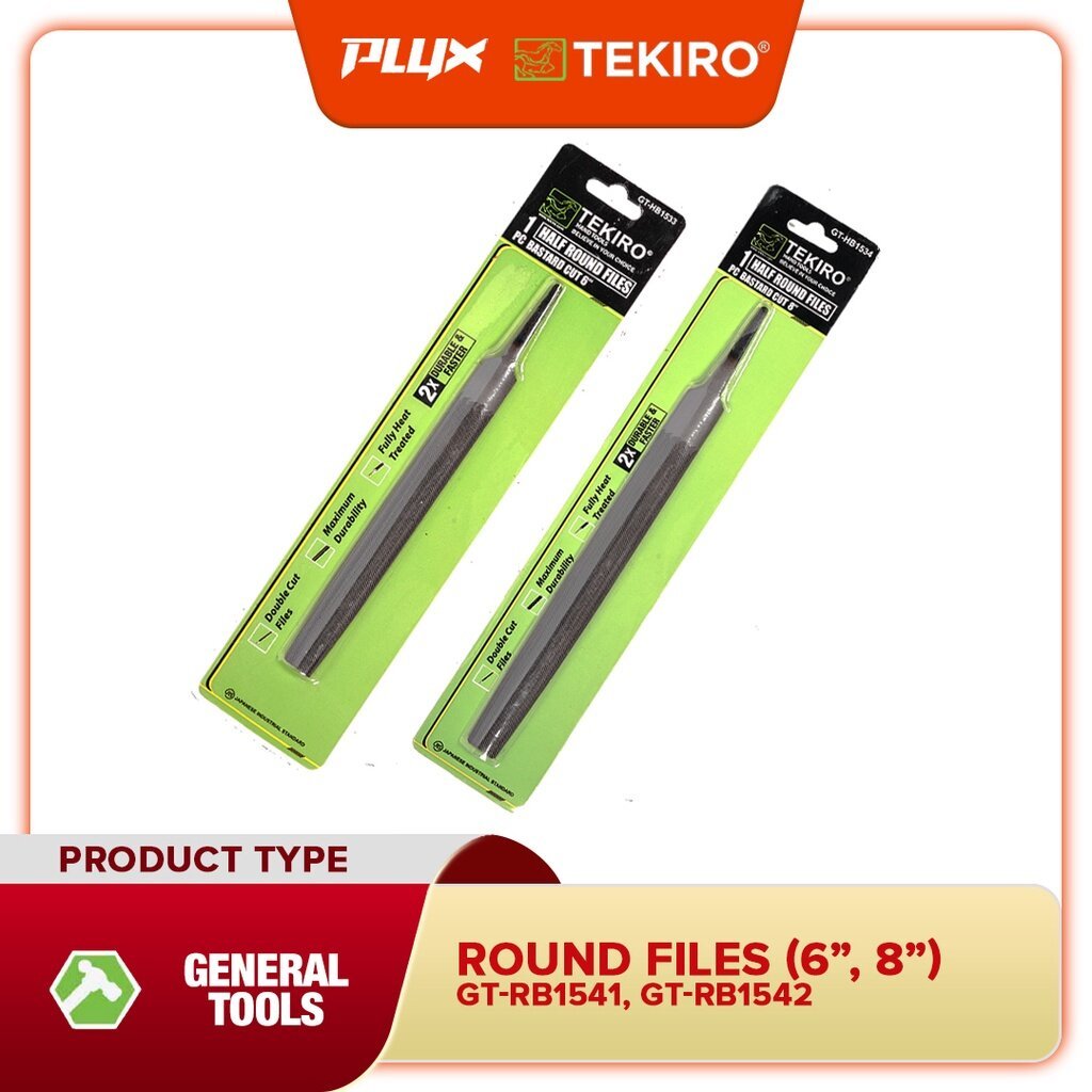 TEKIRO Half Round File Bastard Cut (6"/8") GT-RB1541/GT-RB1542 | Shopee ...