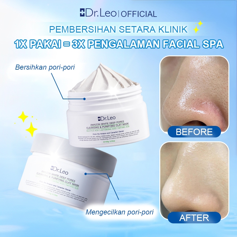 [Buy 1 Free 1]Dr.Leo White Clay Mask Blackhead Removal Deep Pores ...