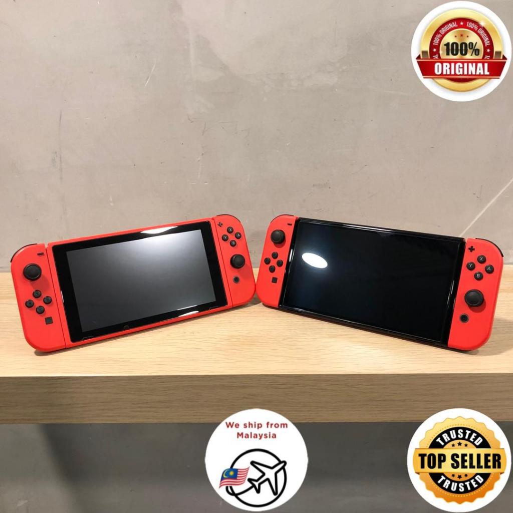 Nintendo Switch V1 V2 OLED Mario Edition 100% Original Use | Shopee ...