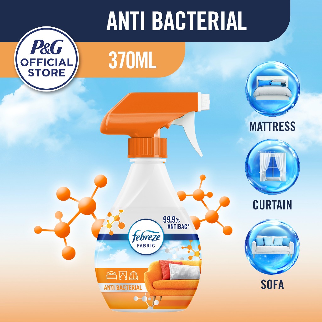 [Duplicated] Febreze Anti Bacterial Fabric Refresher 370 ml | Shopee ...