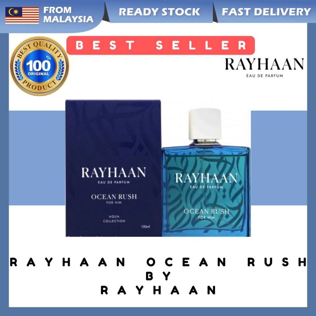 RAYHAAN OCEAN RUSH FOR HIM AQUA COLLECTION 100ML EDP | Shopee Malaysia