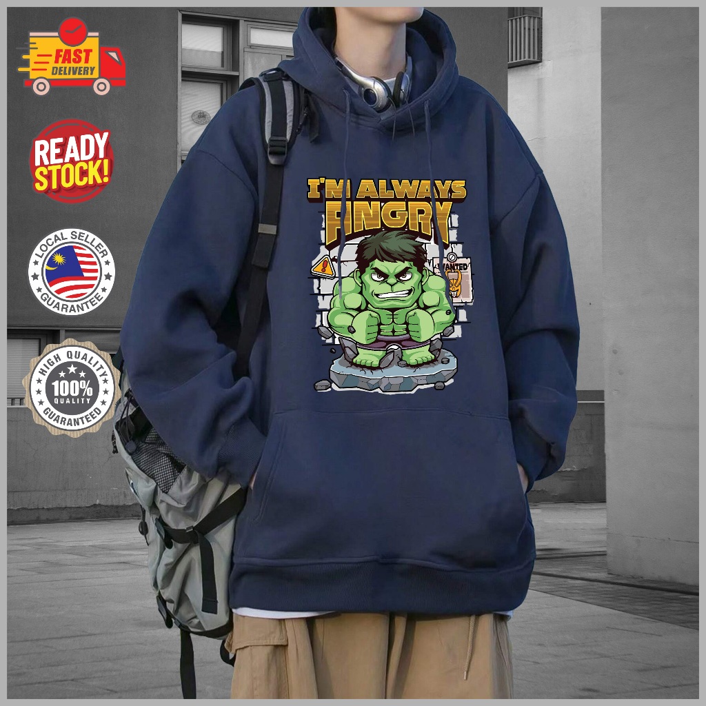 The Hulk Cartoon Art Hoodie Man Hoodies Comic Super Hero Fashion ...