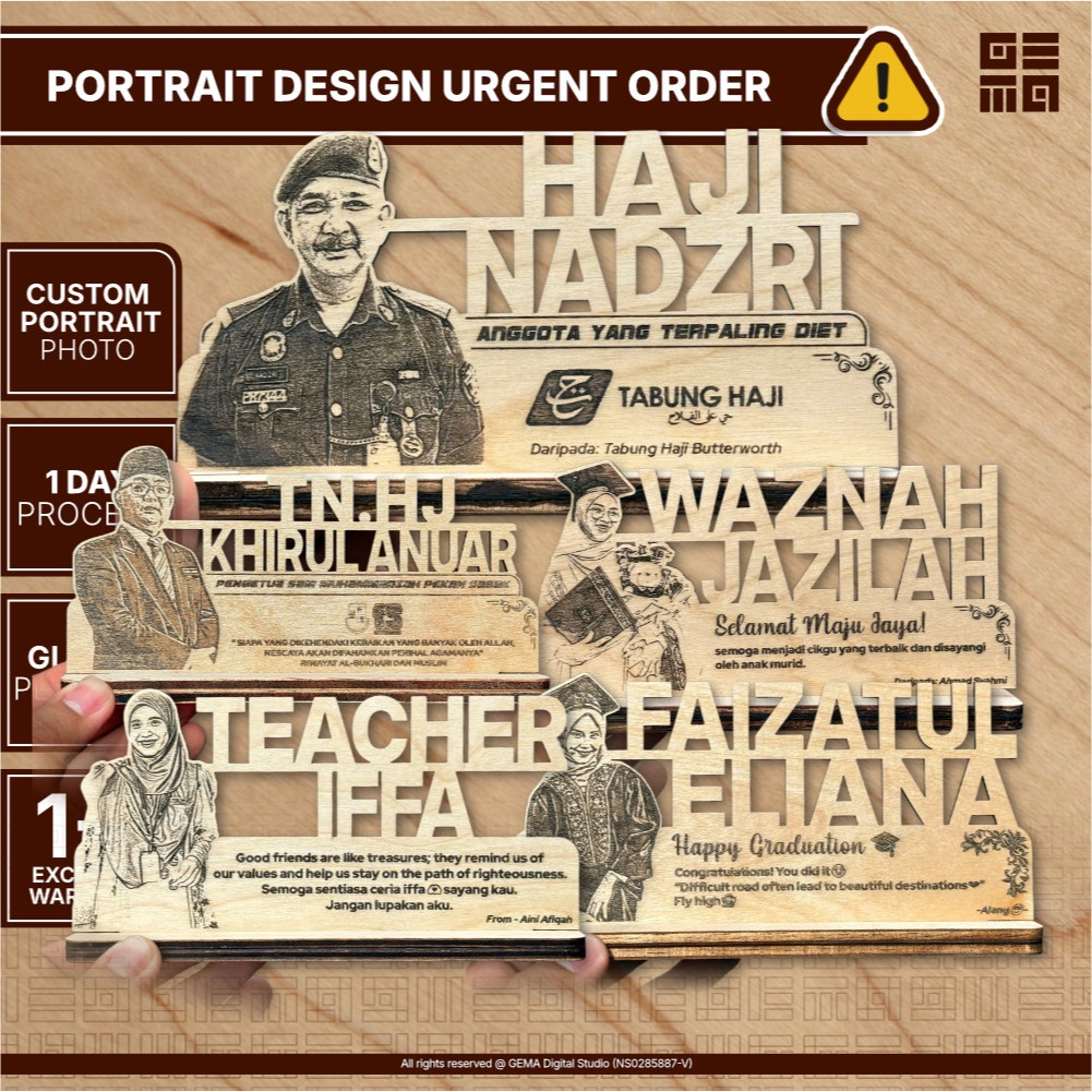 hadiah hari guru💥URGENT ORDER ONLY💥NO-PRE ORDER💥custom gift plak kayu ...