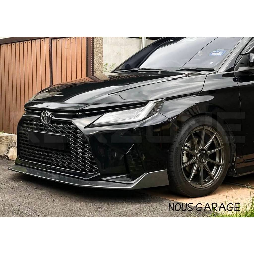 Vios 2023 NG design front lip with gloss black paint | Shopee Malaysia