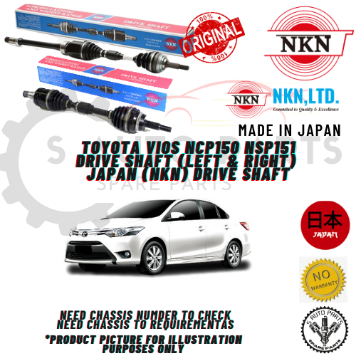 TOYOTA VIOS NCP150 / NSP151 DRIVE SHAFT (LEFT & RIGHT)-BRAND NKN 100% ...