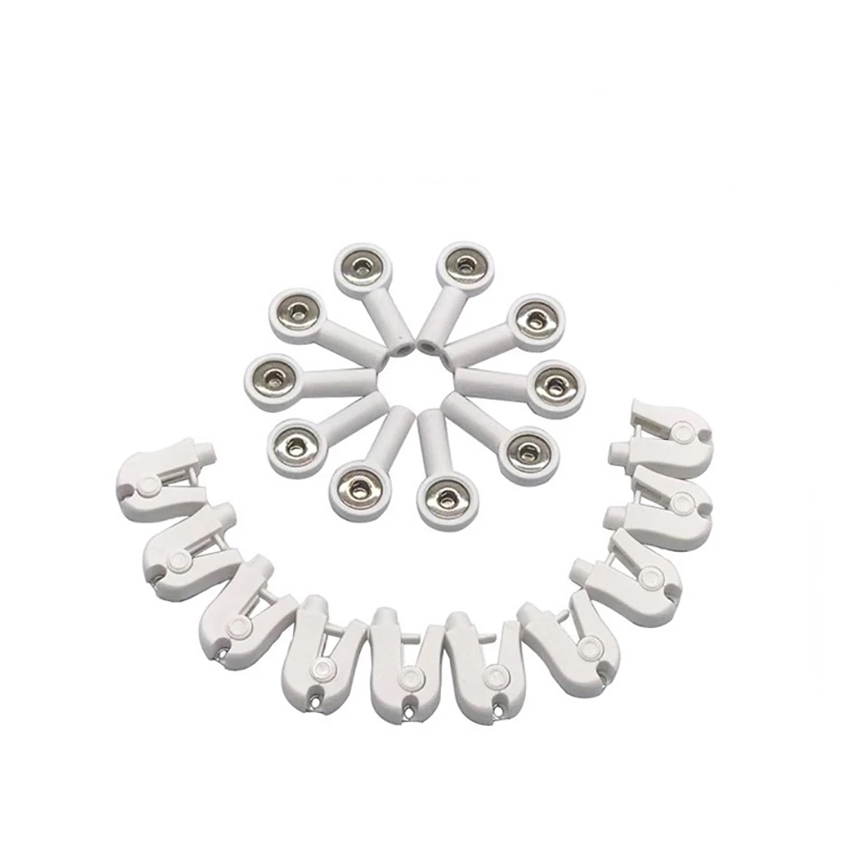 10 Pcs 4.0 Banana Plug Turn To Snap/Clip ECG Cable Leadwires ECG EKG ...