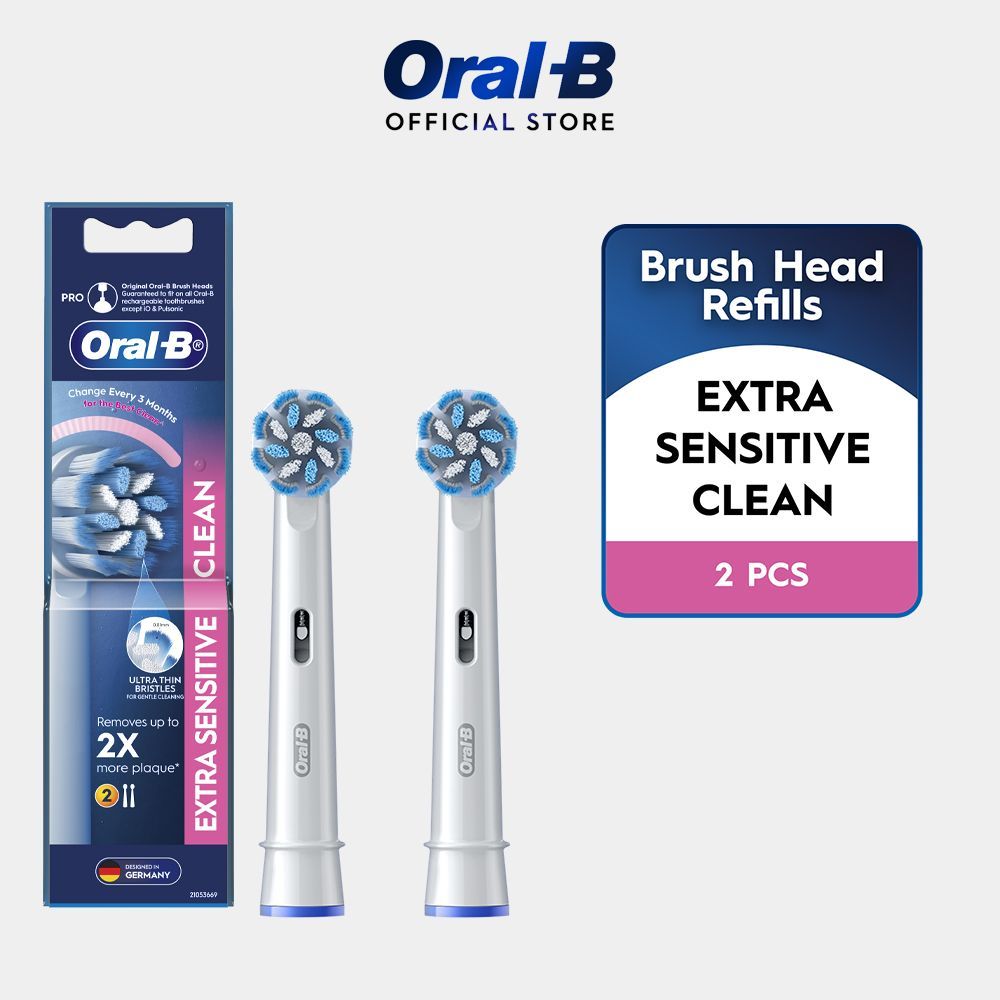 Oral-B Extra Sensitive Clean Electric Toothbrush Replacement Head - 2 ...