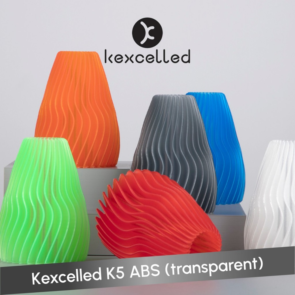 Kexcelled THE K5™ ABS T Transparent 3D Printer Filament - 1kg / 1.75mm ...