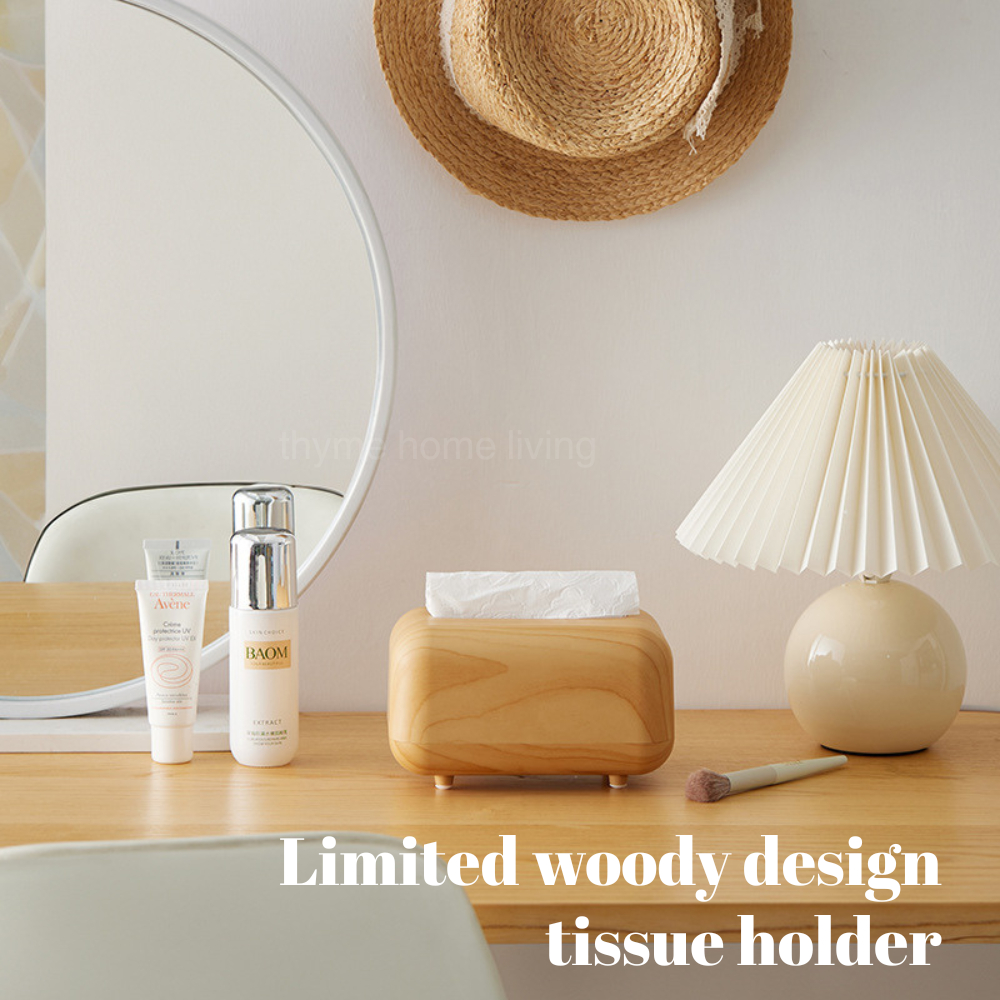 Tissue Box Soft Pack Tissue Holder Woody Design Themed Makeup Station ...