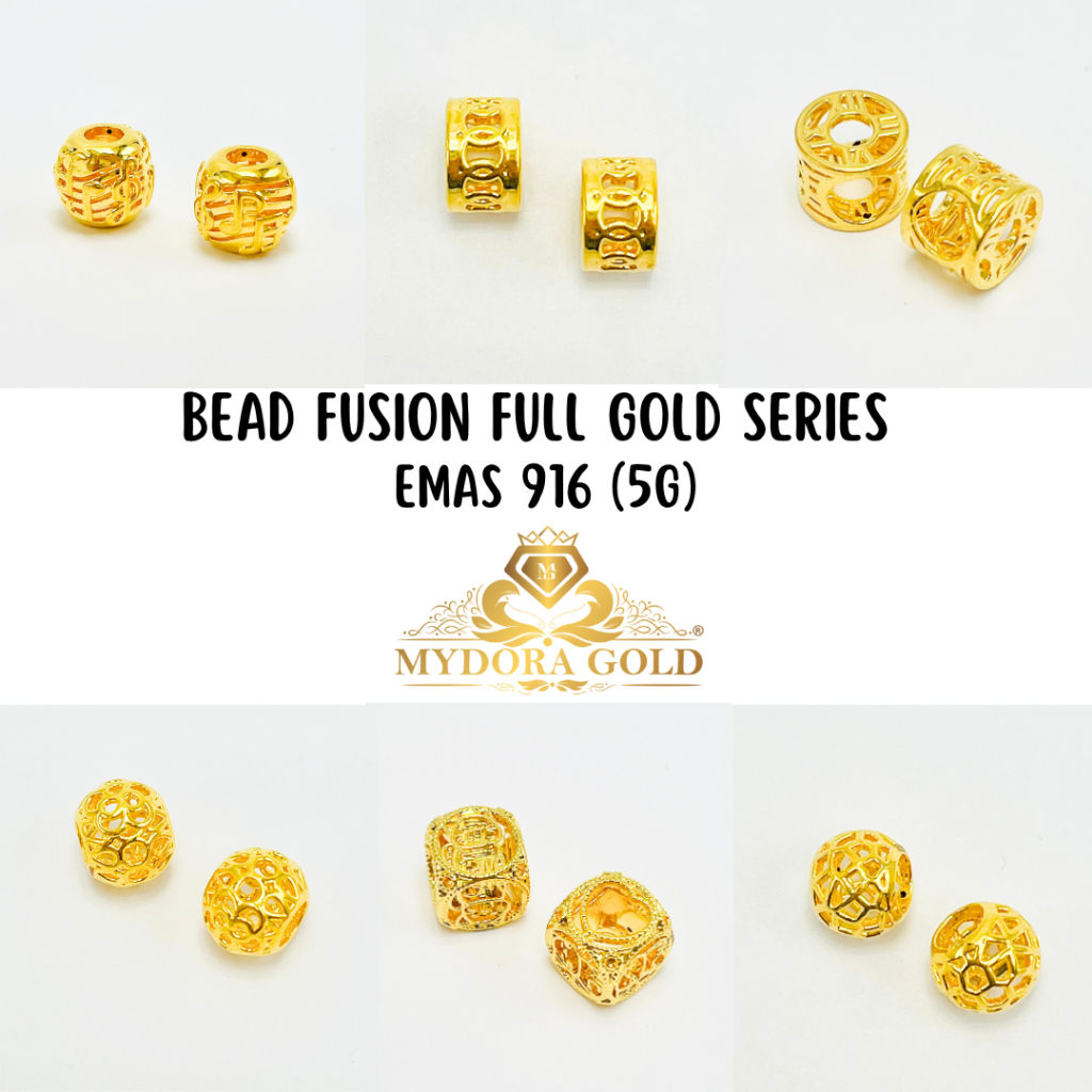 MYDORA Bead Fusion Full Gold Series (5G) I EMAS 916/22K | Shopee Malaysia
