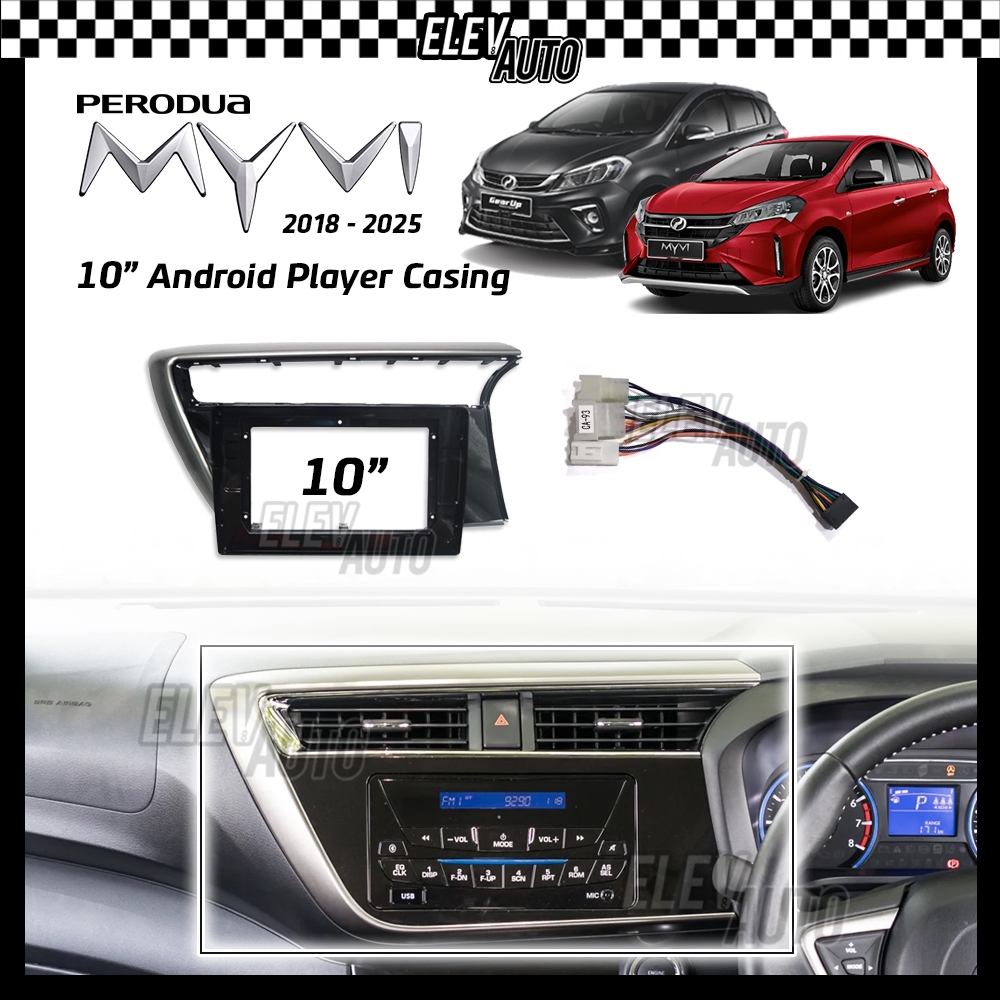 Perodua Myvi G3 Facelift 2018 - 2025 10.1" Android Player Casing with ...