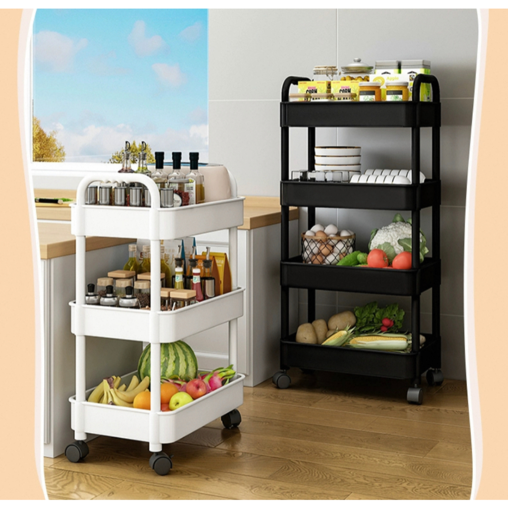 Small cart storage rack snacks multi-layer living room storage ...