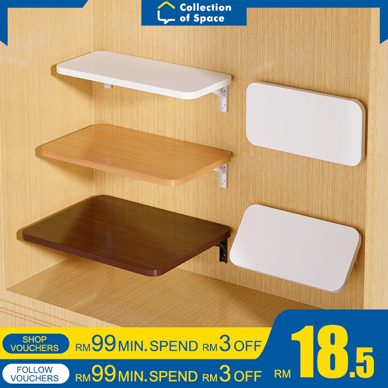 Foldable Table Wall Shelf Floating Rack Wall Mounted Rack With Bracket ...
