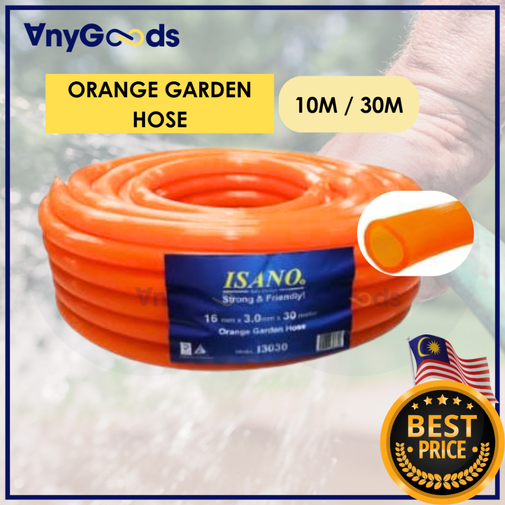 AnyGoods x ISANO 3mm Orange Garden Hose Water Pipe | Getah Paip Gulung ...