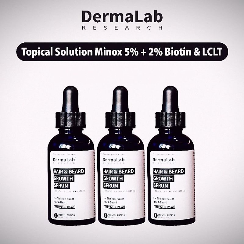 Dermalab Serum jambang/rambut 5% & 10% | Ultimate Hair/Beard treatment (60ML) | Shopee Malaysia