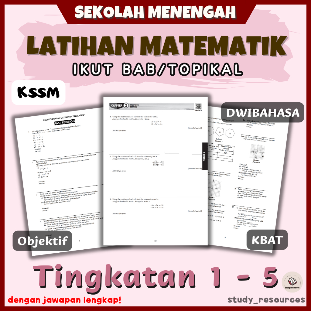 Buy buku math form 3 Online With Best Price, Aug 2026 | Shopee Malaysia