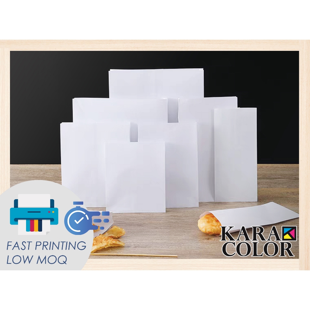Oil Proof White Kraft Paper Satay Bun Burger Taco Kertas Tahan Anti ...