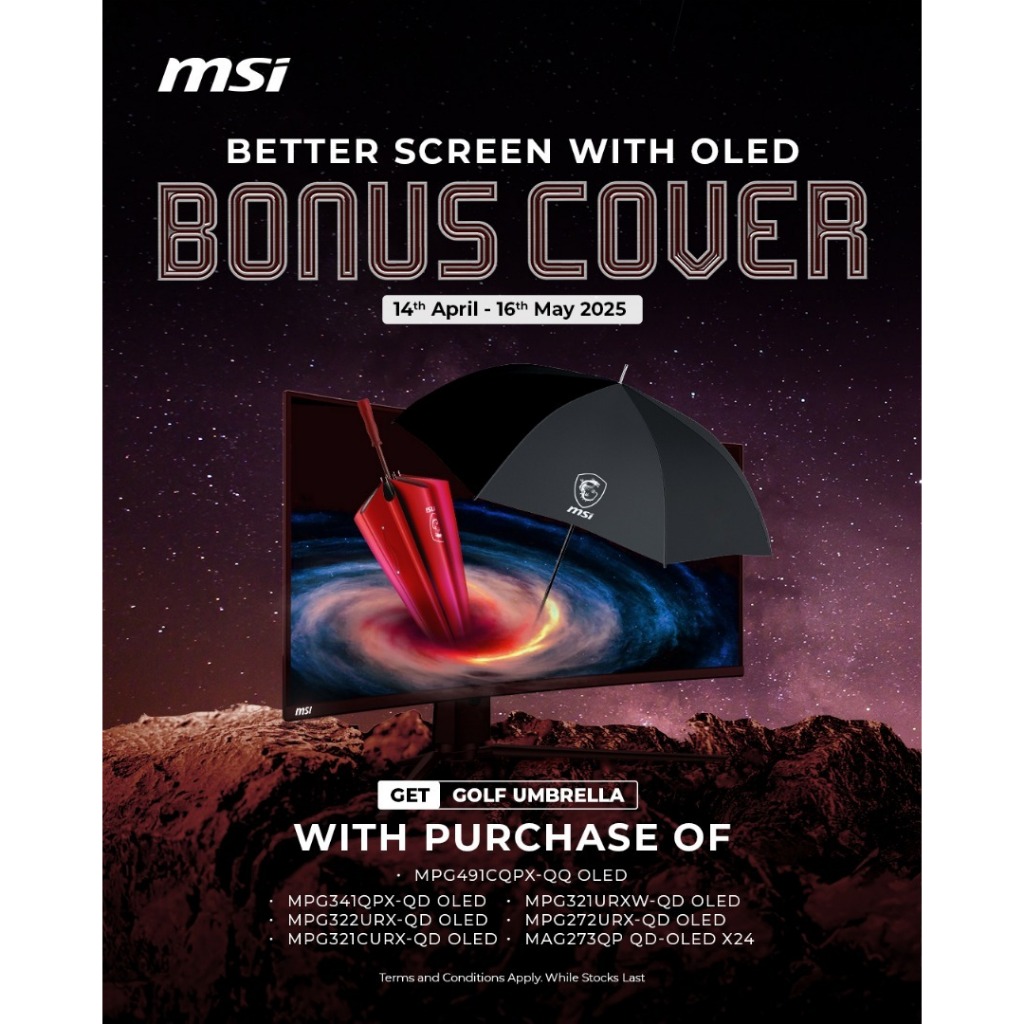 [ NOT FOR SELL ] MSI QD-OLED MONITOR # GOLF UMBRELLA ( FREE GIFT FOR ...