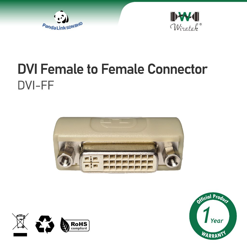 WIRETEK DVI-FF DVI Female Joint DVI Connector | Shopee Malaysia