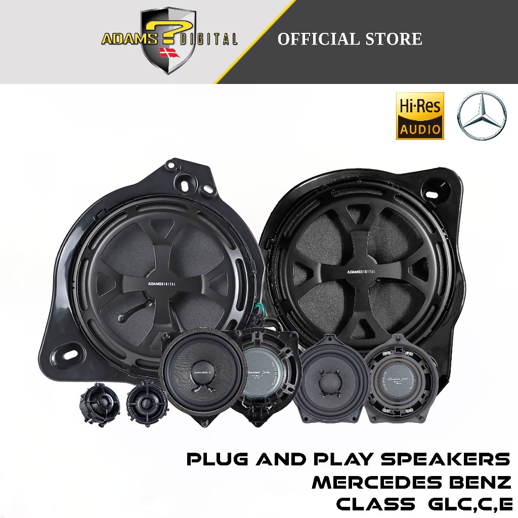 Adams Digital Mercedes Benz Speaker Plug and Play Tweeter/ Midbass ...
