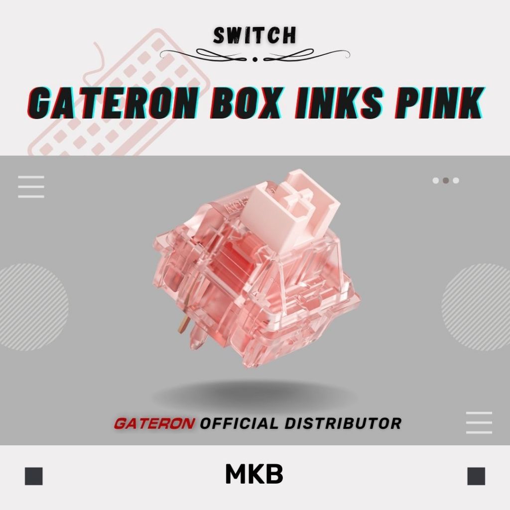 Gateron Box Inks Pink Linear Switch For Mechanical Keyboards | Shopee ...