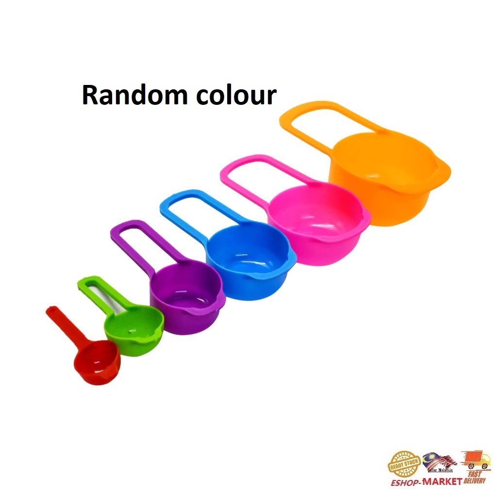 Mama Colourful Measuring Cup / Measuring Spoon Set (6pcs/pack) | Shopee ...