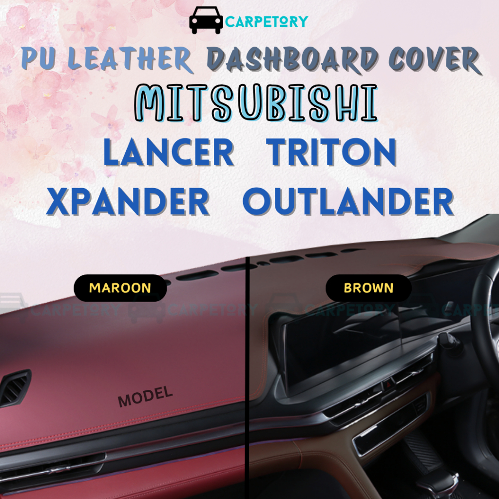 Mitsubishi Lancer Triton Xpander Outlander Maroon Brown Dashboard Cover ...