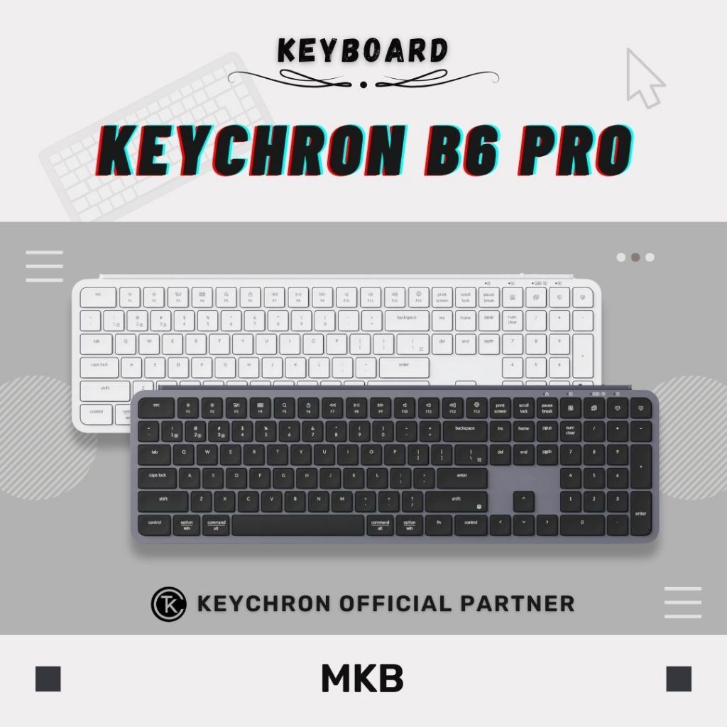 Keychron B6 Pro Ultra-Slim 100% Layout Programmable Ultra-Lightweight ...