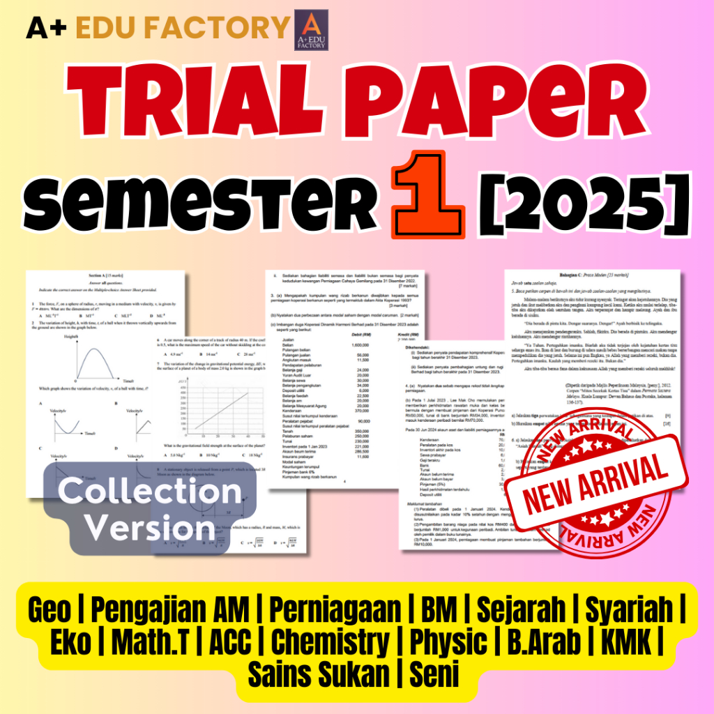 [📚PDF] COLLECTION TRIAL PAPER STPM SEM 1 | 2025 [STPM] PANGGAL 1 | 2025 ...