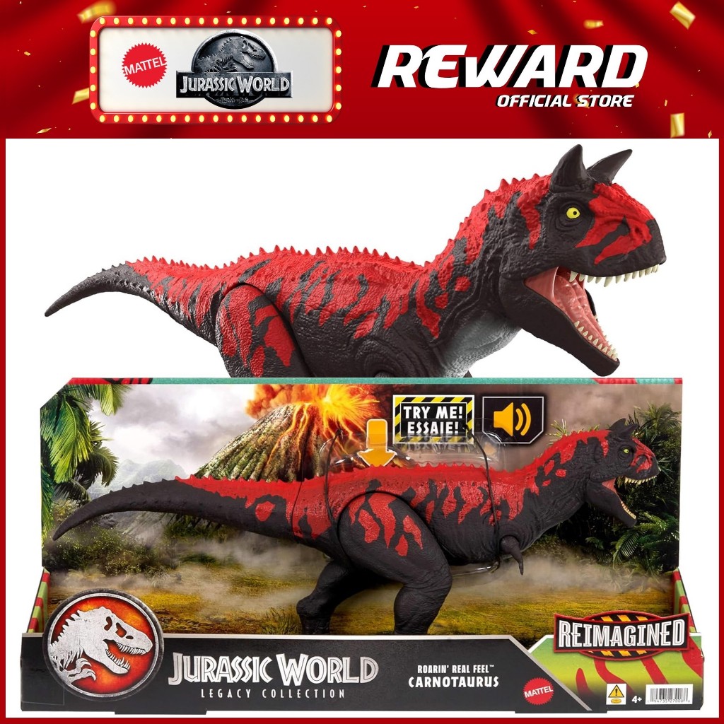 Mattel Jurassic World Legacy Collection Reimagined Roarin' Real Feel ...