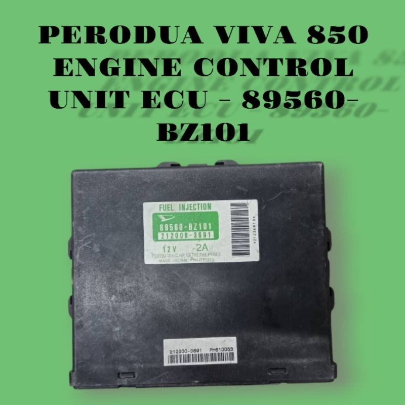 PERODUA VIVA 850 ENGINE CONTROL UNIT ECU USED - 89560-BZ101 ( 2A ...