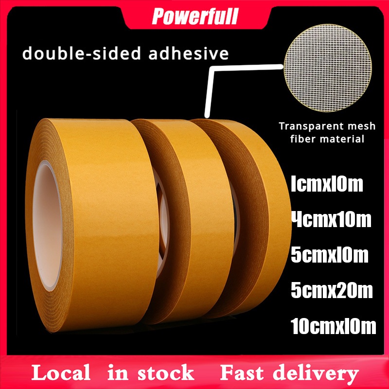 Double Super Sticky Sided Tape High Viscosity Grid Fiber Transparent ...