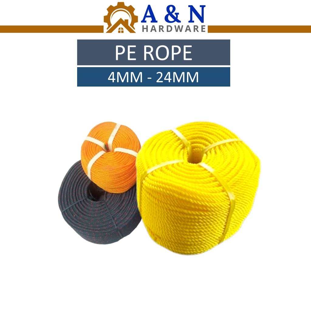 Ready Stock 200m PE Nylon Rope 4mm to 6mm Green / Yellow | Shopee Malaysia