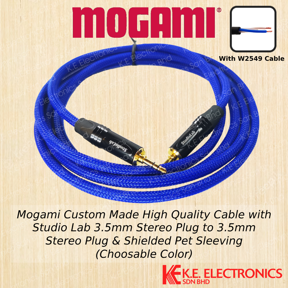 Custom Made Mogami W2549 High Quality Audio Cable with 3.5mm Stereo ...