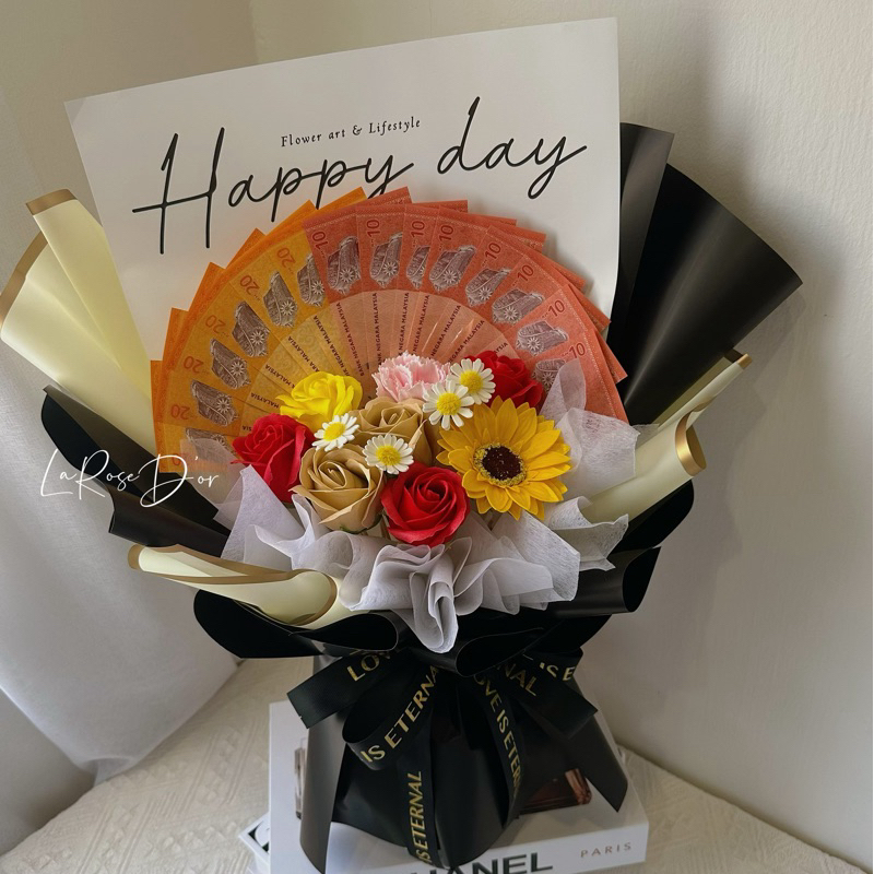 🔥Money Bouquet/钱花束💰Birthday Gifts/ 钱花/Bajet Duit Bunga/Hadiah/生日礼物/玫瑰花束 ...