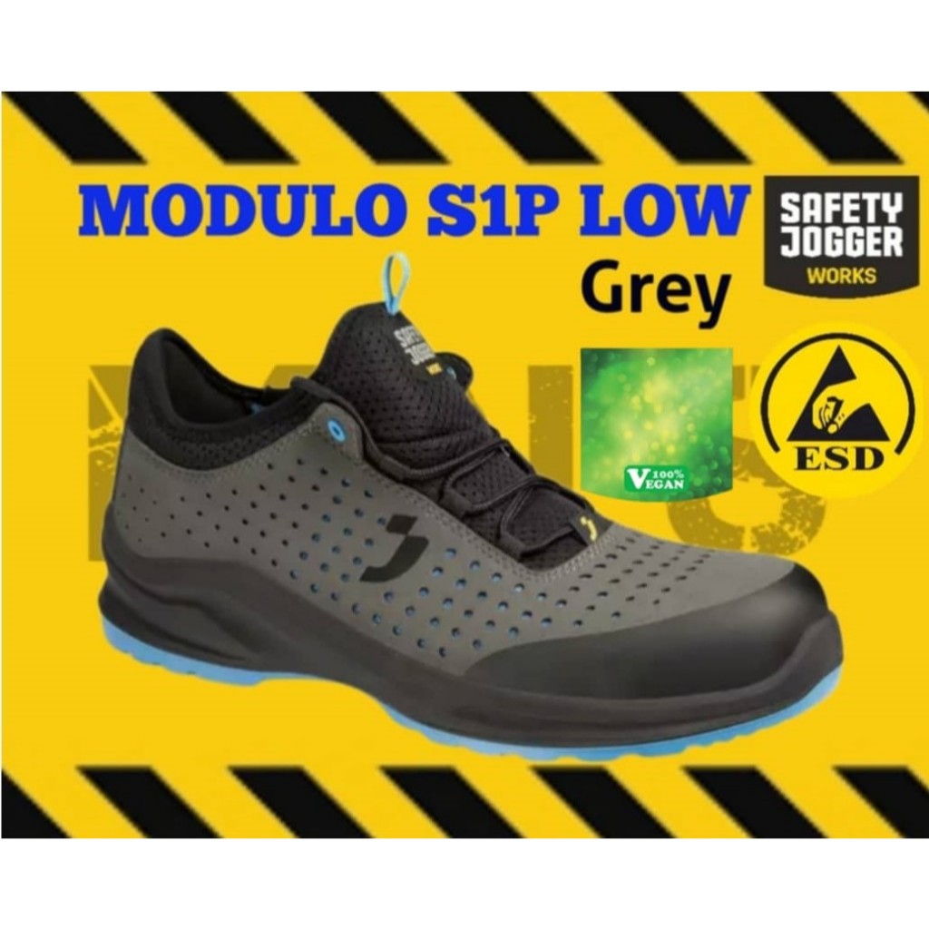 Safety Jogger MODULO S1PS GREY [Low-Cut] ESD Unisex with Safety Sneaker ...