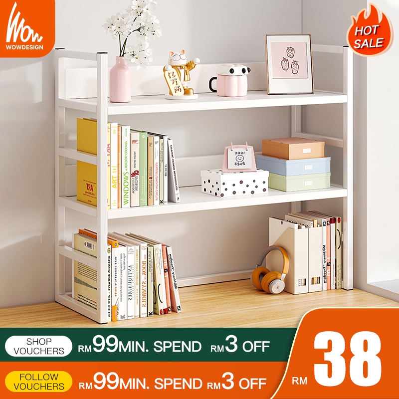 Desk Organizer Book Rack Desktop Storage Rack Tabletop Bookshelf Rak ...