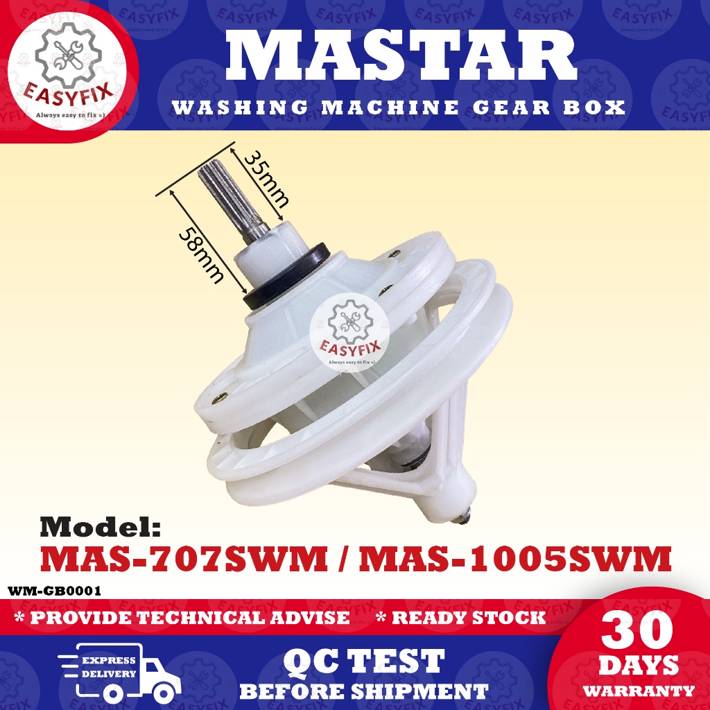MAS-707SWM / MAS-1005SWM MASTAR SEMI-AUTO HAIER WASHING MACHINE GEAR ...
