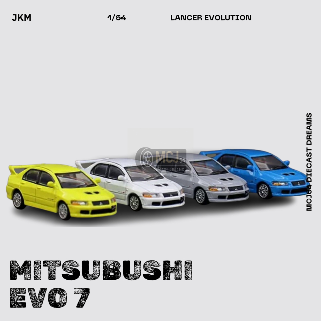 JKM 1/64 Mitsubishi Lancer Evolution 7 Evo Diecast Model Toy Car ...