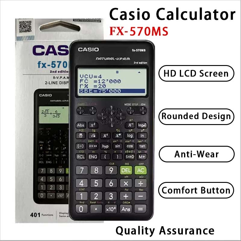 Casio Scientific Calculator 417 functions Student math science ...