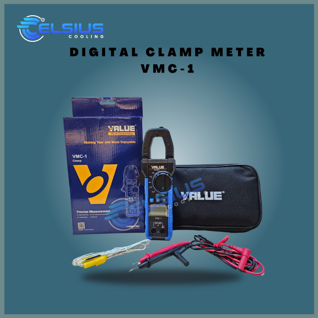 VALUE DIGITAL CLAMP METER MULTIMETER AMPERE METER VCM-1 CAPACITOR METER ...