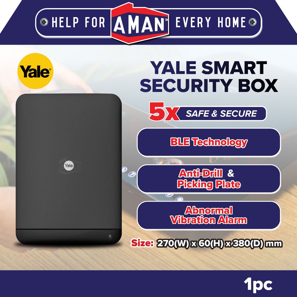 YALE Smart Security Box Peti Simpanan Keselamatan Pintar Anti-Theft Selamat Secure 防盗防撬智能保险箱 ...