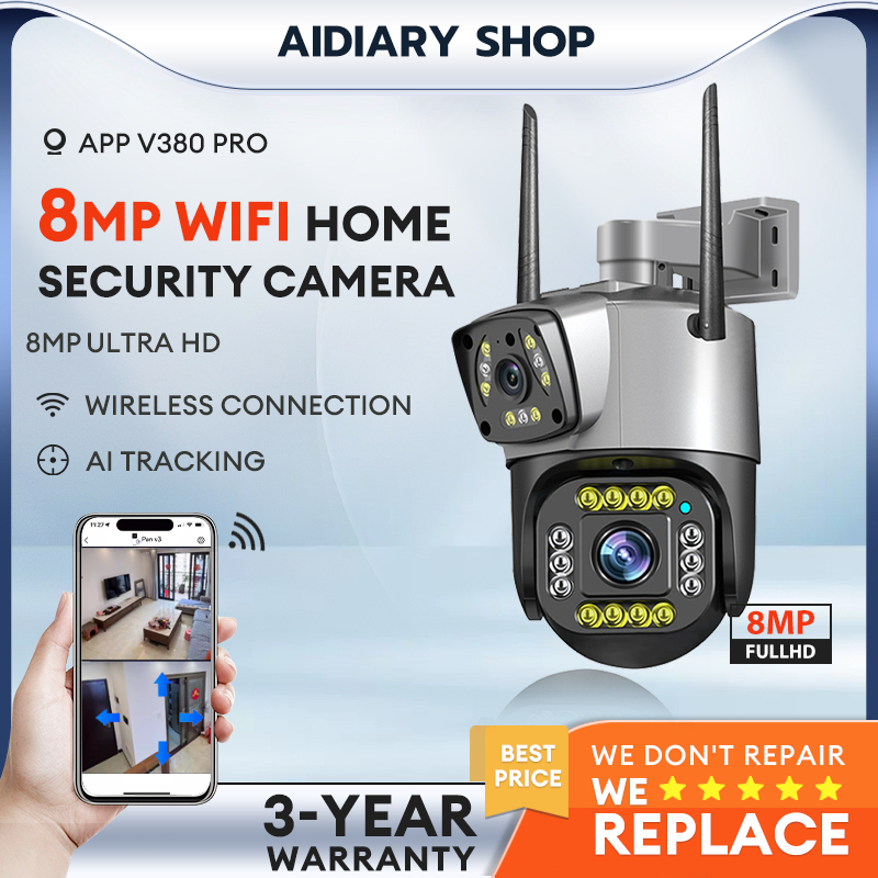 🔥Limited Time Flash🔥V380Pro wireless CCTV Dual Lens 8MP CCTV Wireless ...