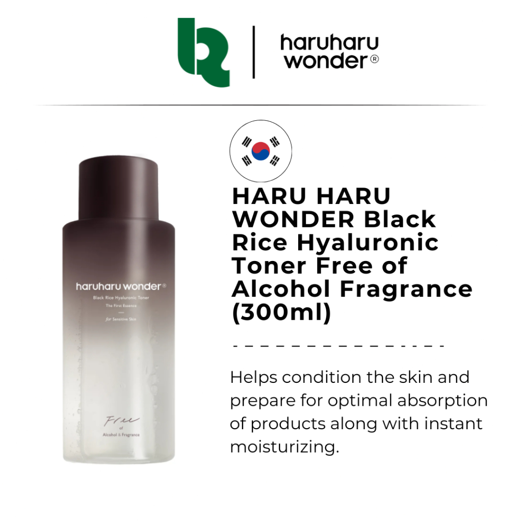 HARU HARU WONDER Black Rice Hyaluronic Toner Free of Alcohol Fragrance ...