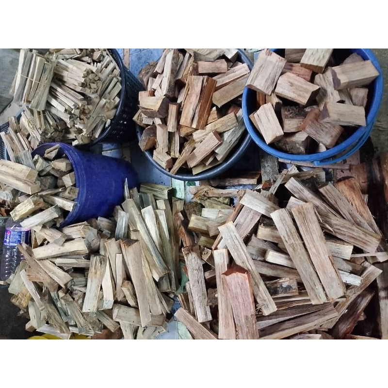 [1kg] Kayu api hutan 2X Lebih lama bakar BBQ/Camping/Firewood | kayu ...