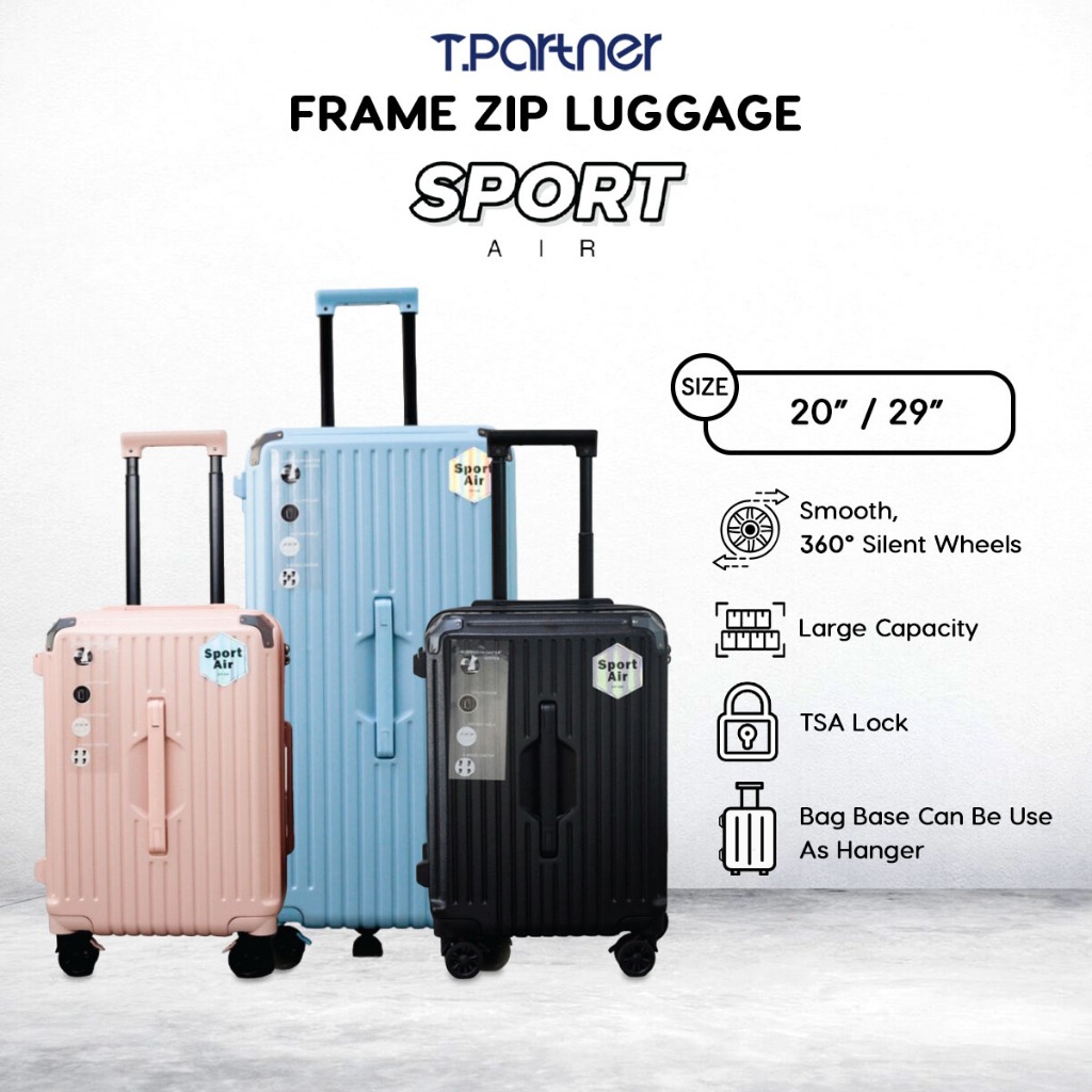 Tpartner [Kapasiti Besar] Beg Bagasi Tank Shaped Strong Luggage Sport ...