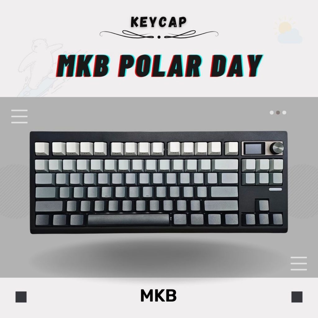 MKB Polar Day Side Legend Shine Through PBT Cherry Profile Gradient ...