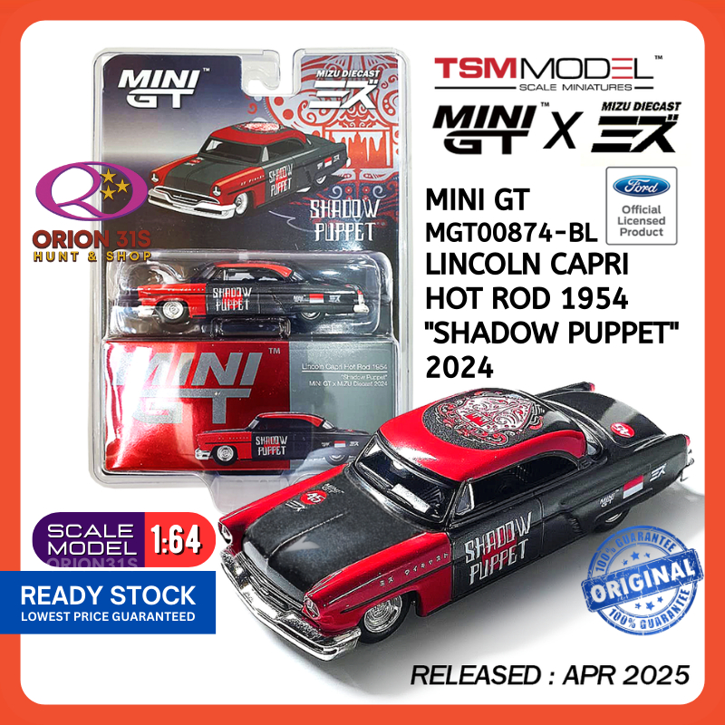 Mini GT 874 Lincoln Capri Hot Rod 1954 "Shadow Puppet" Mini GT x Mizu ...